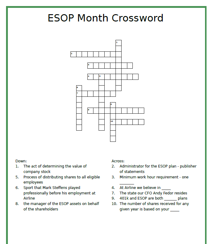 ESOP Benefits for Employee-Owners | Airline Celebrates ESOP Month!